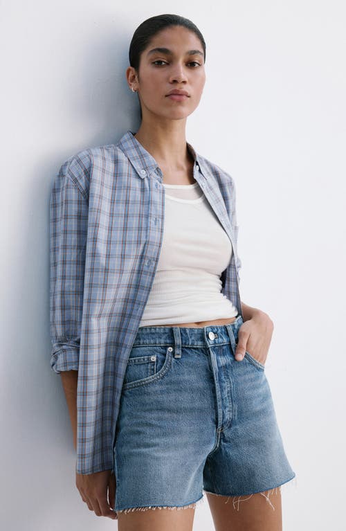 MANGO MANGO Frayed Hem Denim Shorts